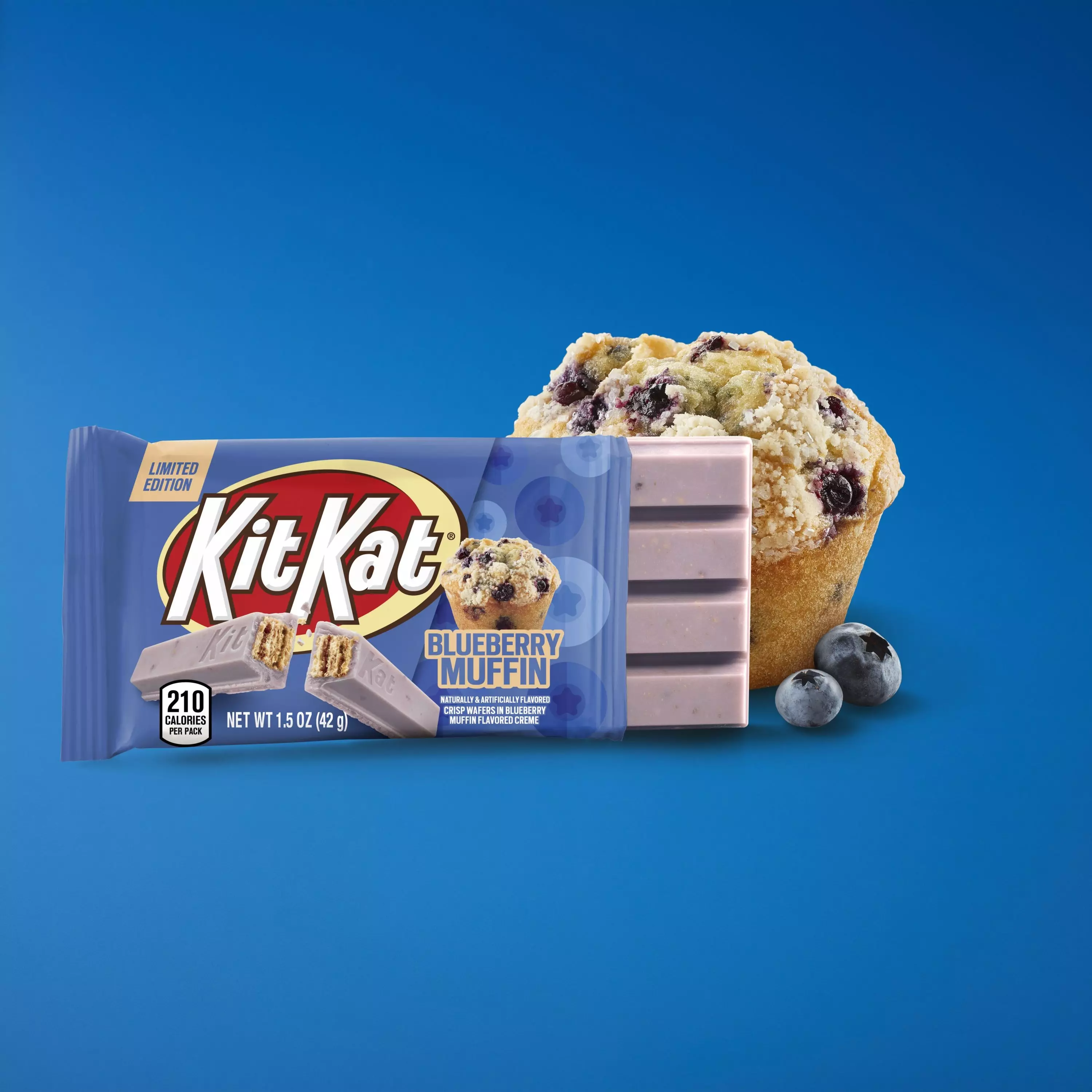 Kit Kat's New Blueberry Muffin Flavor Ua Noj tshais tiag tiag