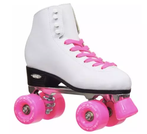 I-Calssic White & Pink Quad Roller Skate