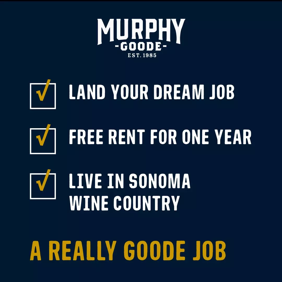 Kazi ya Murphy-Goode Winery's Sonoma wine country mwaka wa 2022 inalipa $10K kwa mwezi.