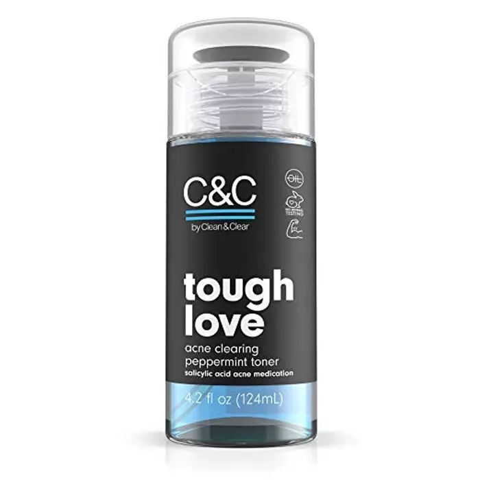 C&C මගින් Clean and Clear Tough Love Acne Clearing Peppermint Facial Toner