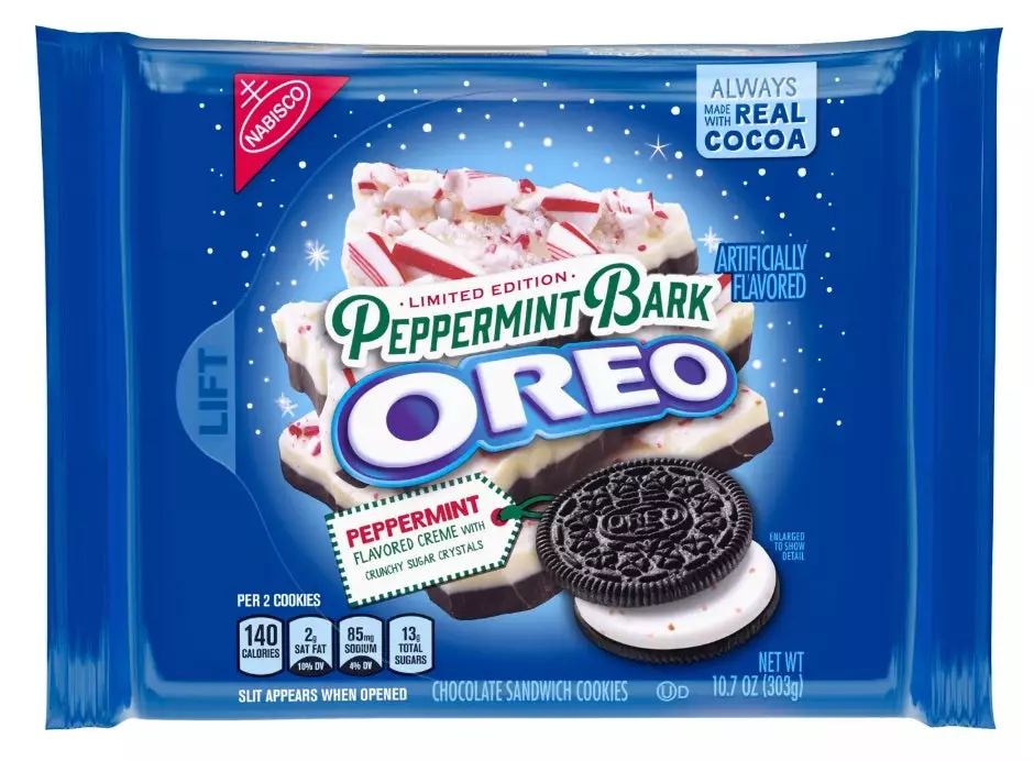 Oreo čokoladni sendvič piškoti iz lubja poprove mete