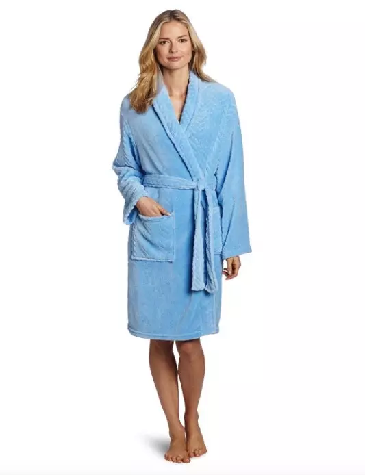 Seven Apparel Hotel Spa Collection Herringbone Textured Plush Robe