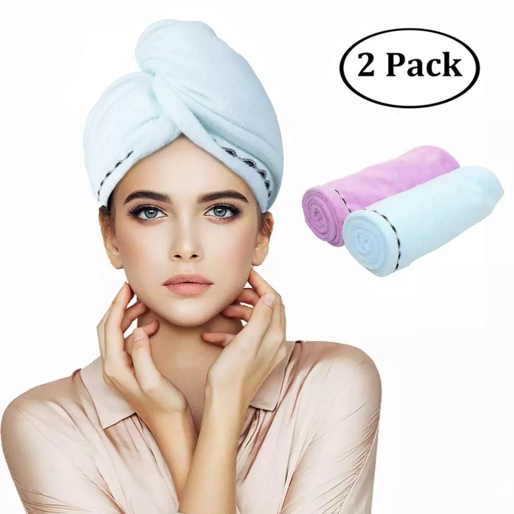 Orthland Microfiber Hair Towels Wraps (2-Pack)