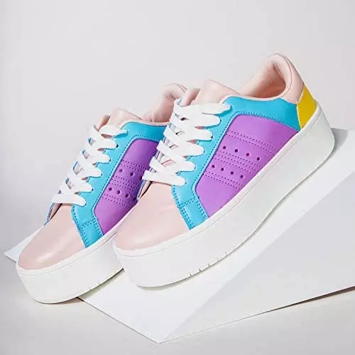 J Adams Platform Pastelkleurige Sneakers