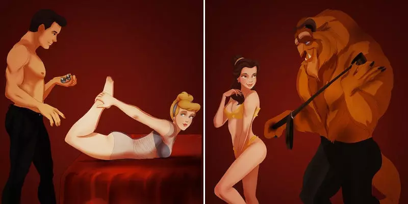 Childhood Ruined: Ζευγάρια της Disney αν πρωταγωνιστούσαν στο «Fifty Shades» (Φωτογραφίες)